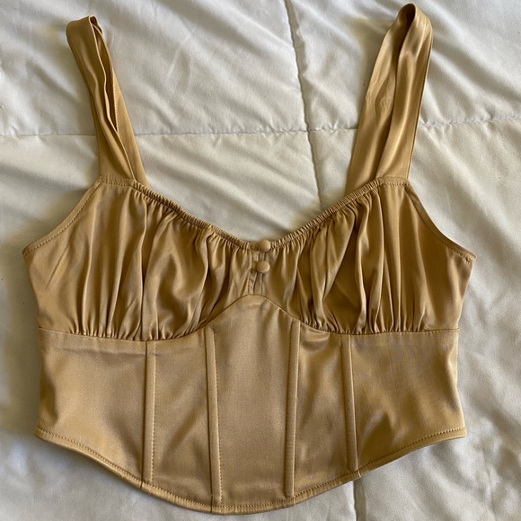 Zara | Tops | Zara Champagne Corset | Poshmark
